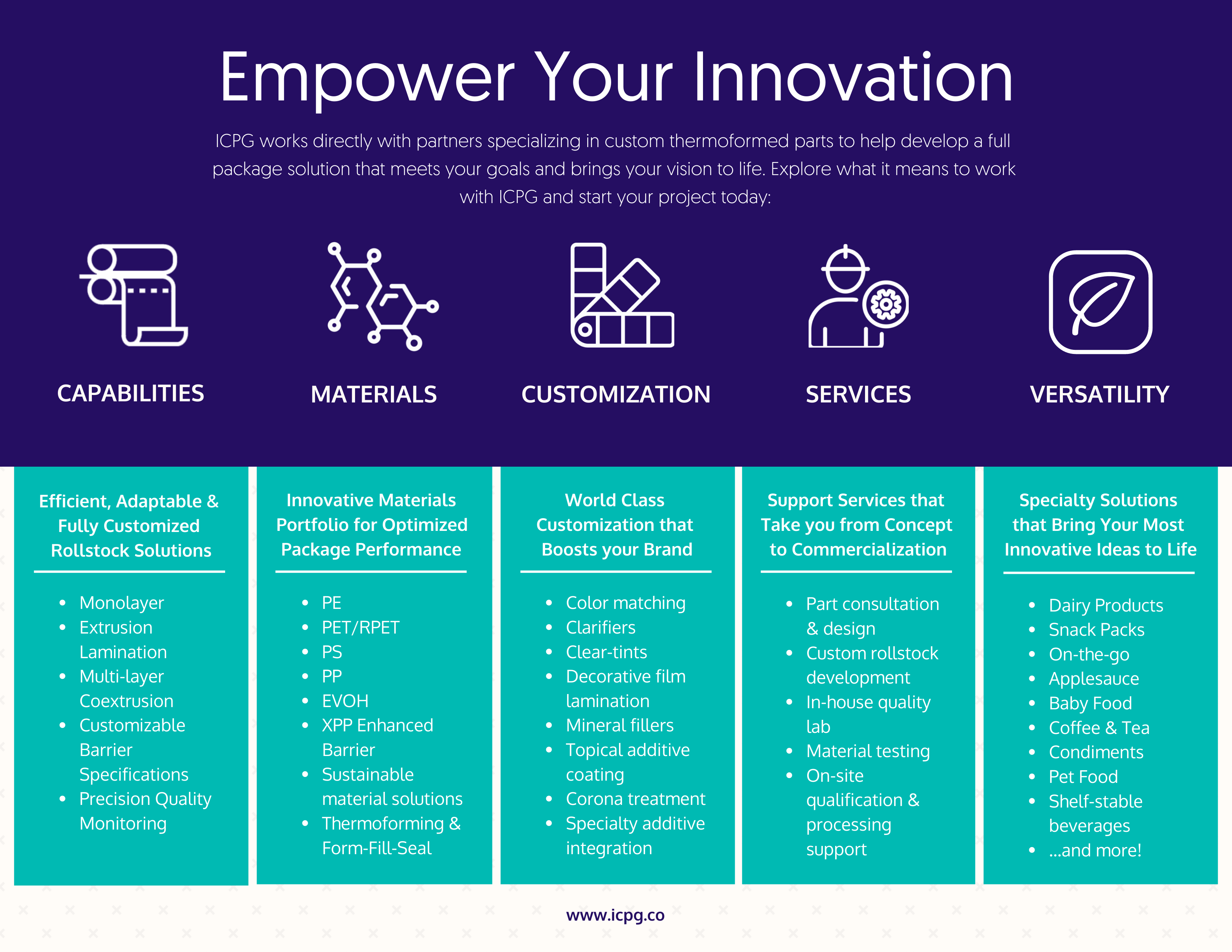 ICPG Custom Solutions Infographic